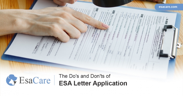 The Do's and Don'ts of ESA Letter Application - ESA Care